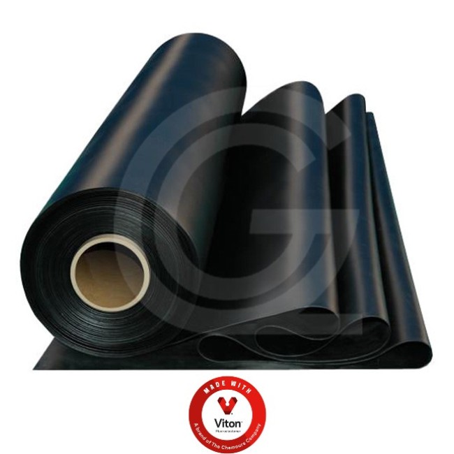 Viton sheet rubber 8 mm thick | 1400 mm wide | per roll 5 meters