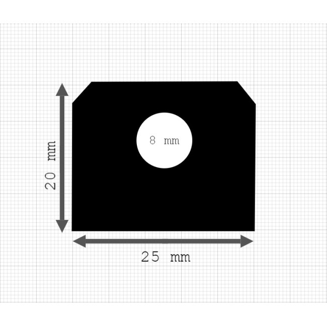 Hatch packing Type C : Hatch packing | EPDM | 25 x 20 mm