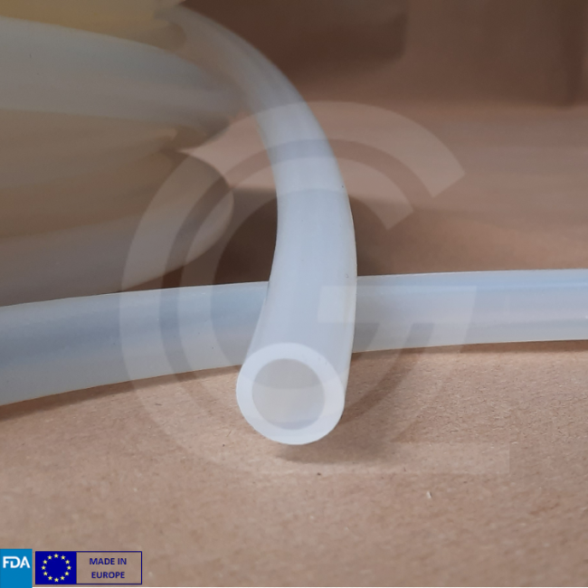 Silicone hose transparent | FDA approved | 4 x 10 mm | Per meter